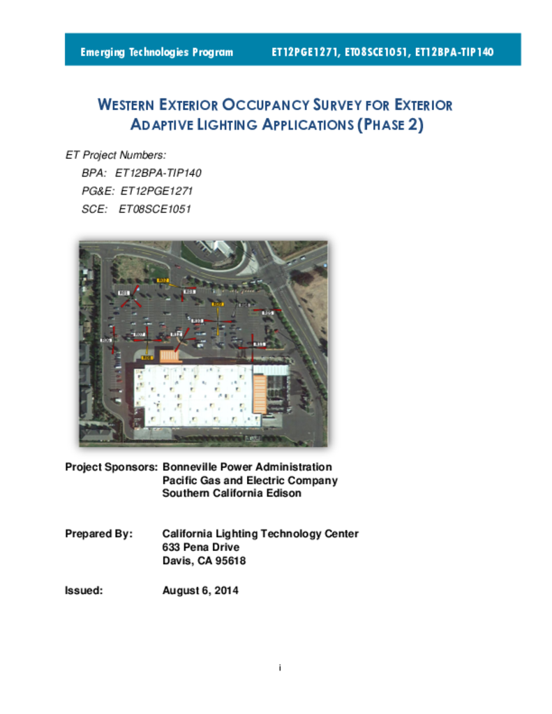 Western Exterior Occupancy Survey | ETCC