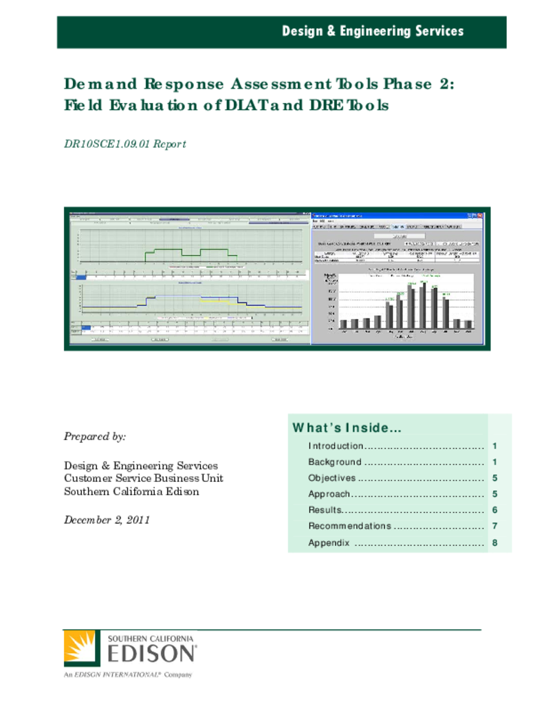 DR Assessment Tools - Phase 2 | ETCC