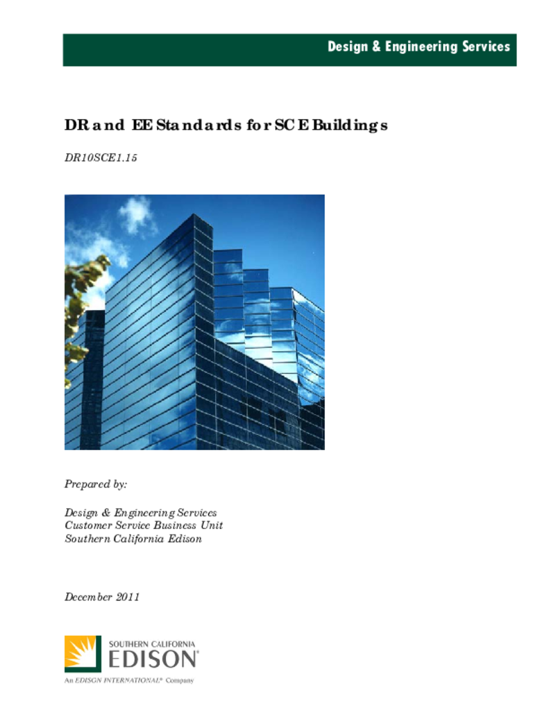 DR and EE Standards for SCE Buildings | ETCC