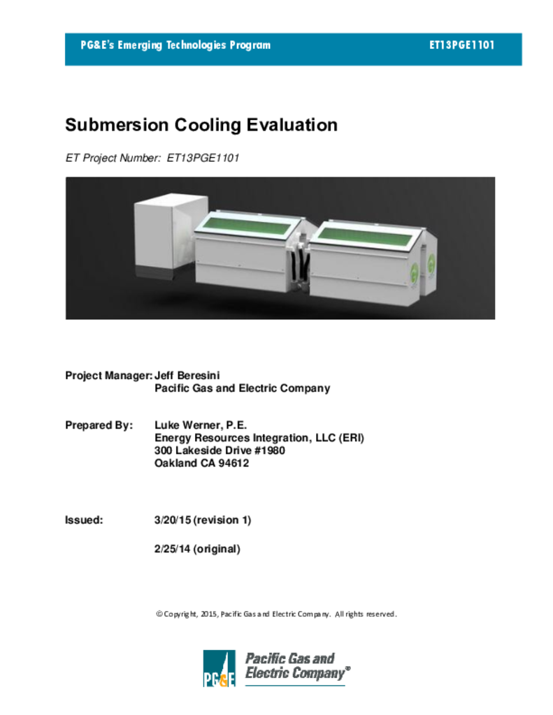 Submersion Cooling for Data Centers | ETCC