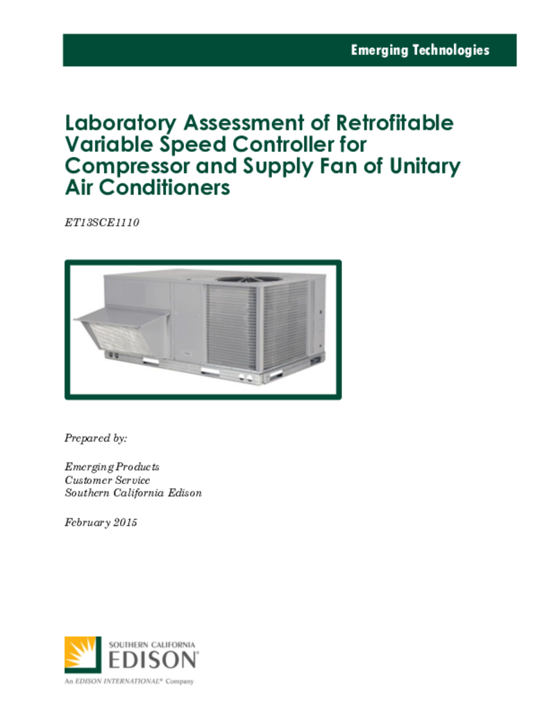 Variable Speed Compressor and Supply Fan Controller | ETCC