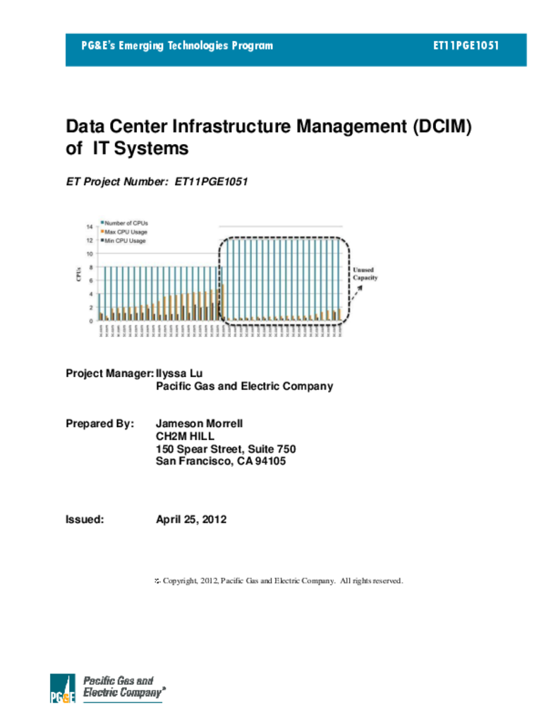 Data Center Infrastructure Management (DCIM) of IT Systems | ETCC