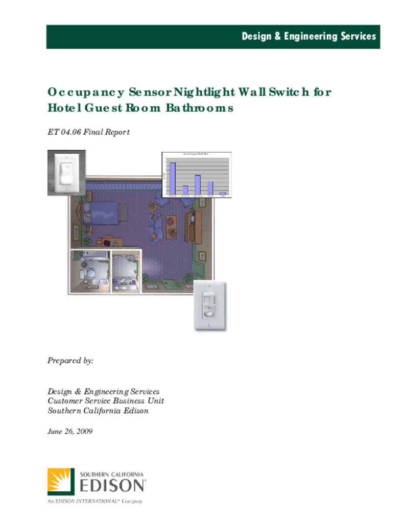 Occupancy Sensor Nightlight Wall Switches for Hotel Guest Room ...
