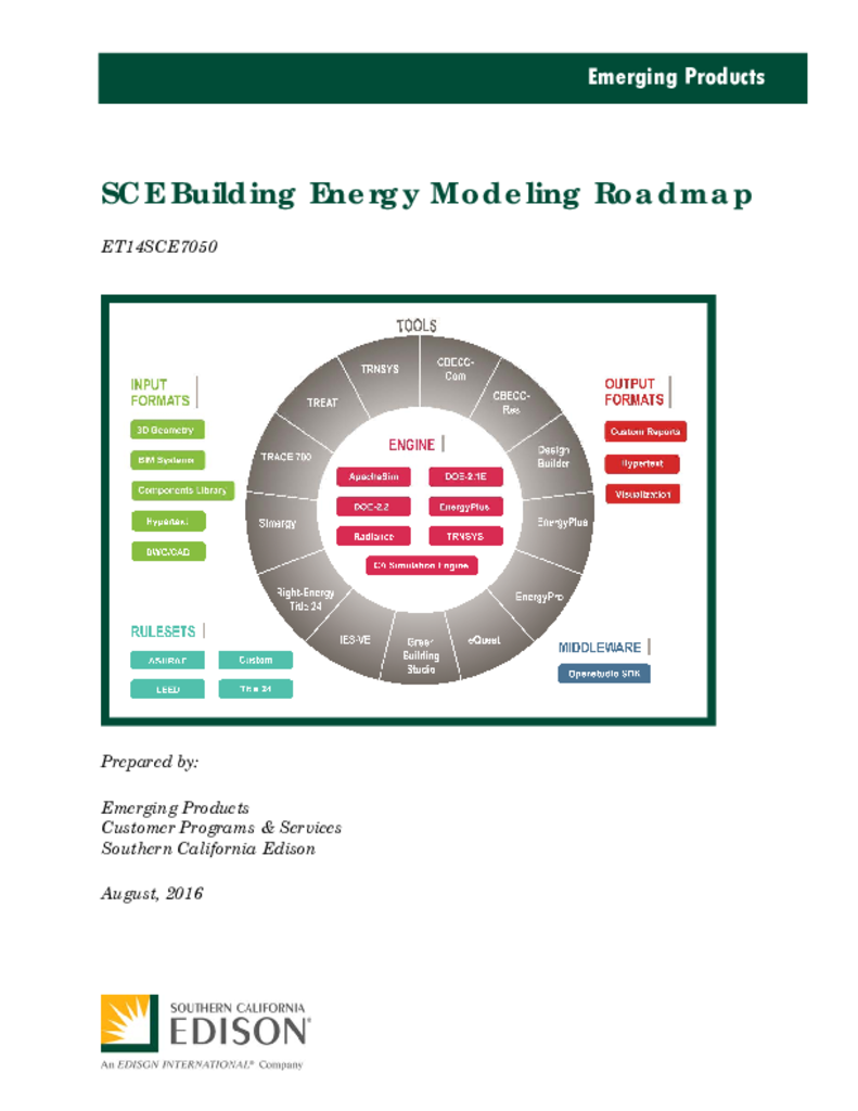 SCE Building Energy Simulation Roadmap | ETCC