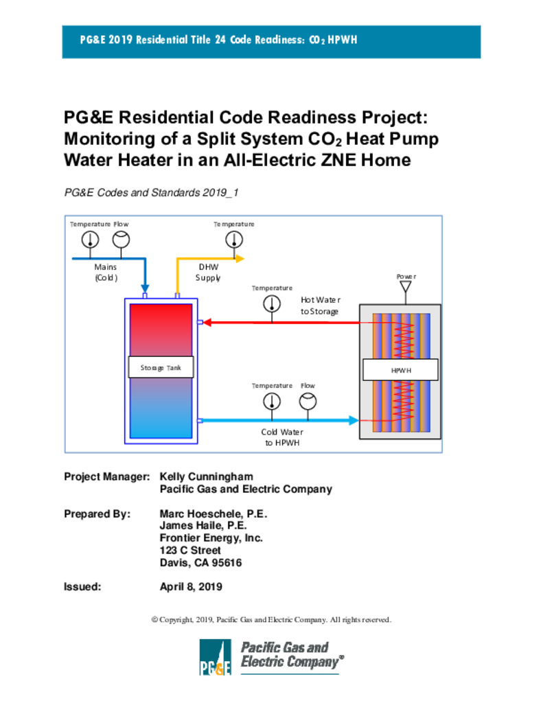 PG&E Residential Code Readiness Project: Monitoring of a Split System ...