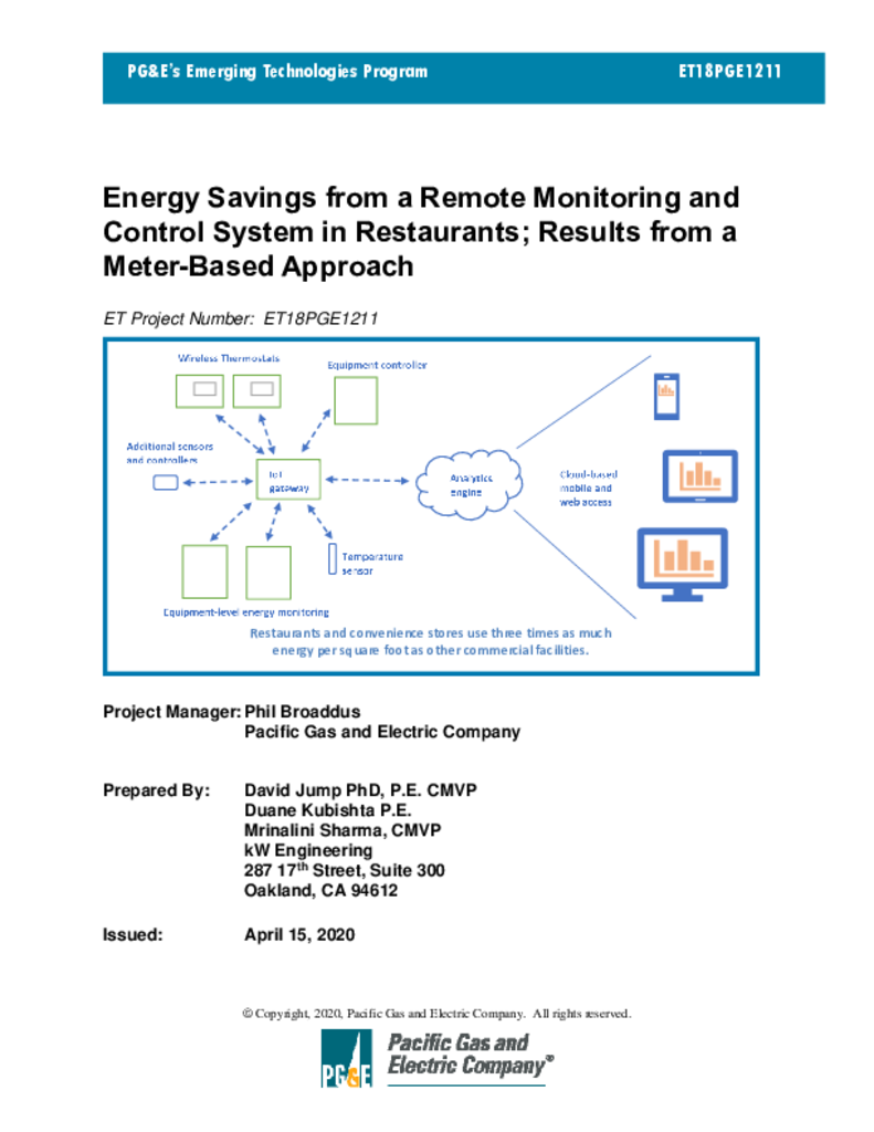 Restaurant Remote Monitoring and Control System | ETCC
