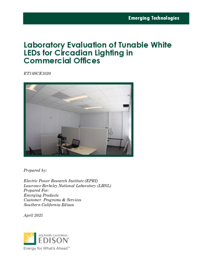 ET18SCE1020 - LBNL - FLEXLAB Study of Connected Tunable White LED | ETCC