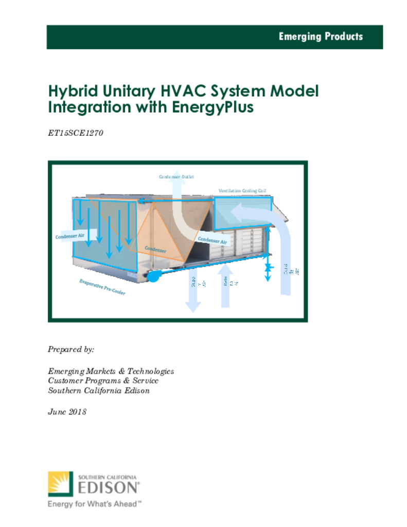 ET15SCE1270 - Hybrid Unitary HVAC System Model Integration with ...